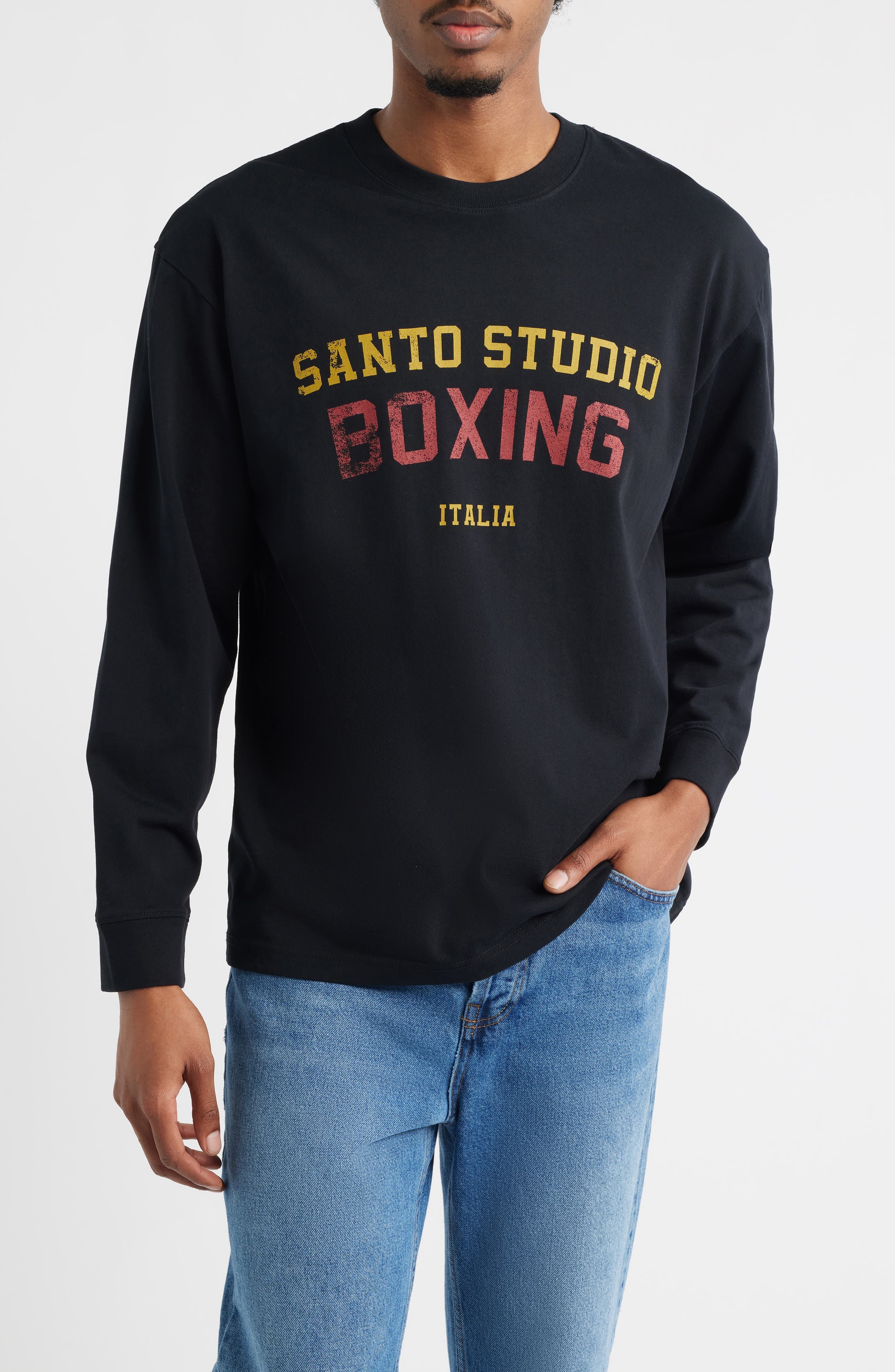 SANTO STUDIO Boxing Division Long Sleeve Graphic T-Shirt | Nordstrom