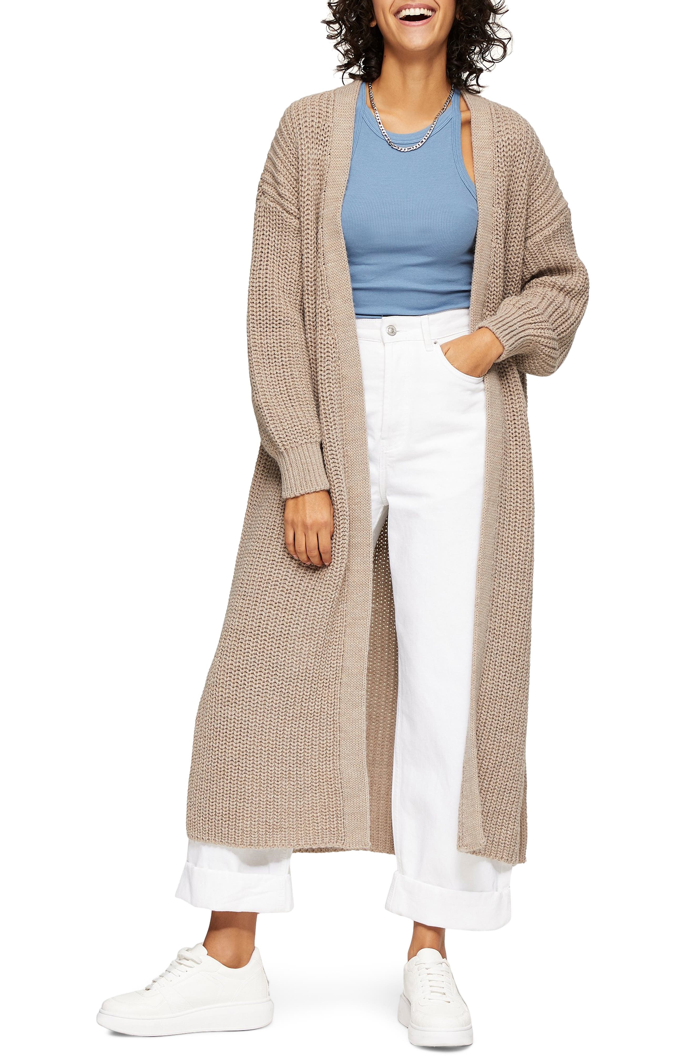 Topshop Open Front Maxi Cardigan | Nordstrom