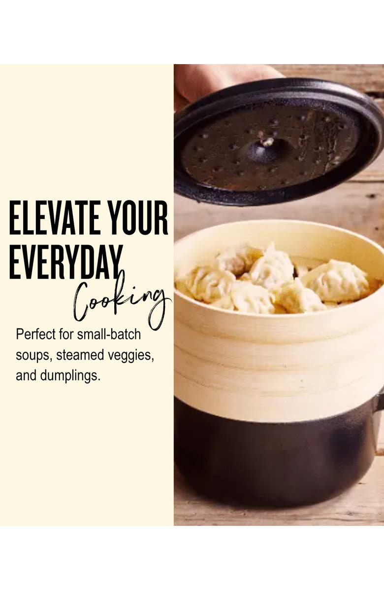 Alva Nori 2.5 Qt Enameled Cast Iron Cocotte Dutch Oven & Steamer Set ...