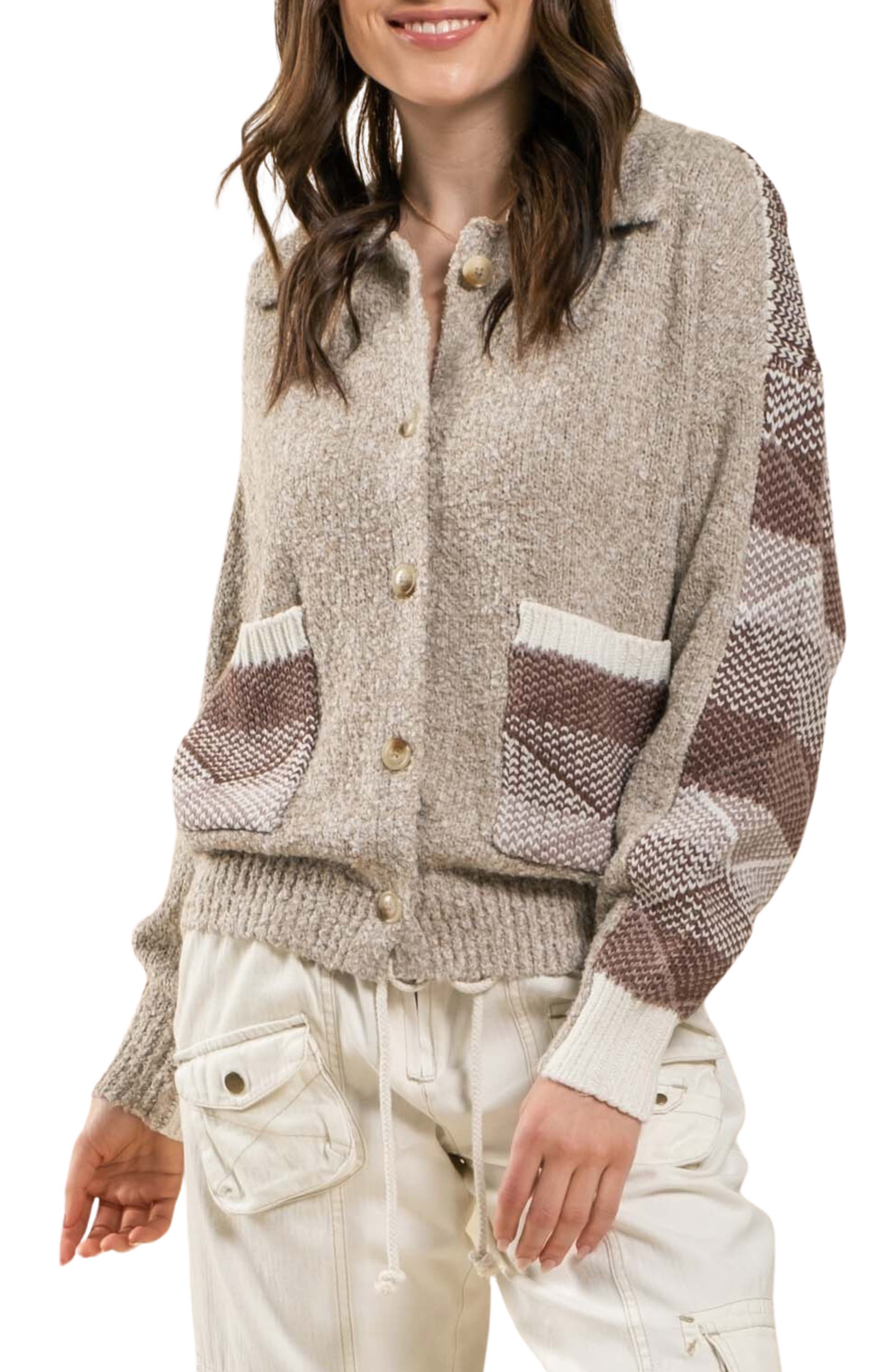 Blu Pepper Multistitch Cardigan Sweater | Nordstromrack