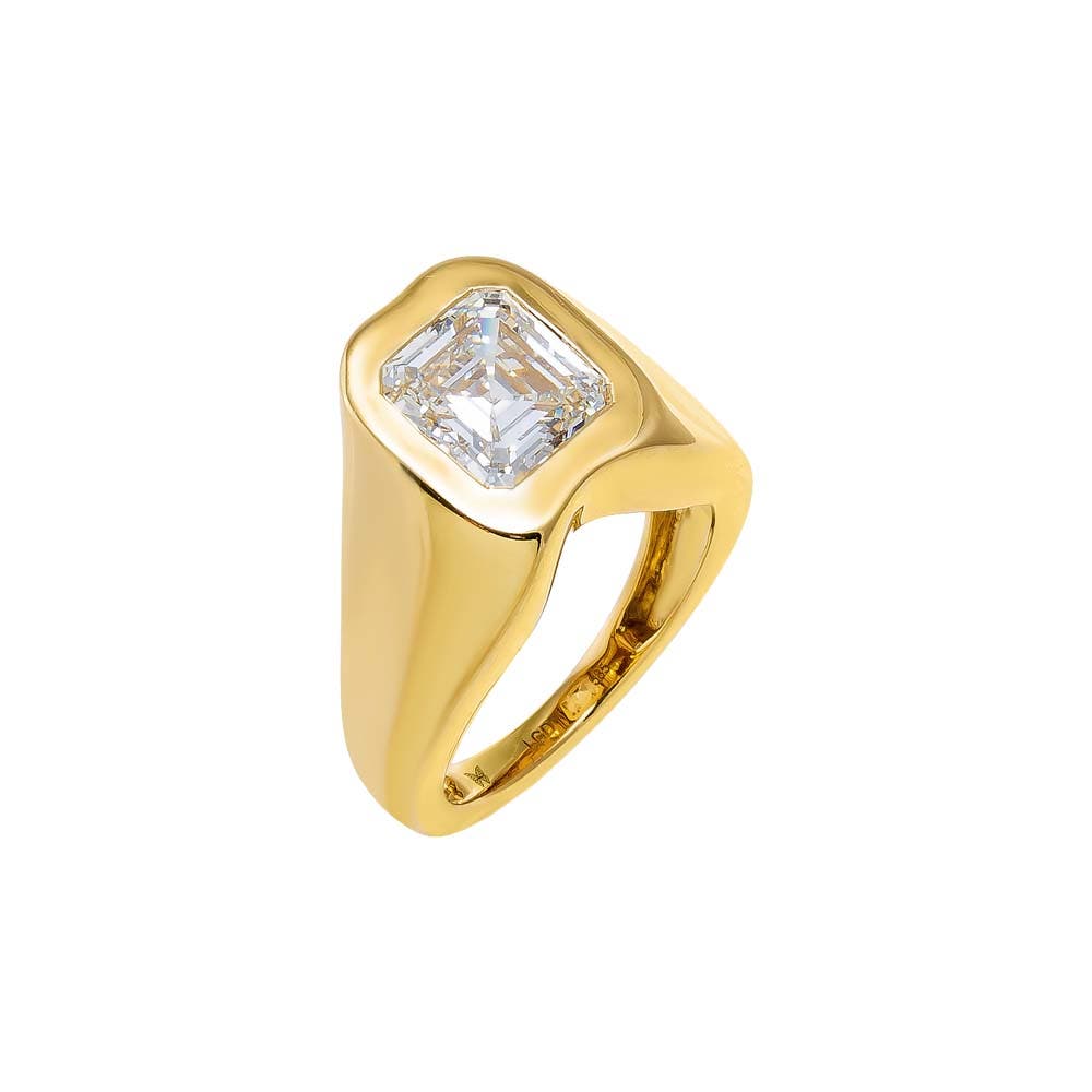 BY ADINA EDEN Lab Grown Diamond Ascher Signet Pinky Ring 14K | Nordstrom
