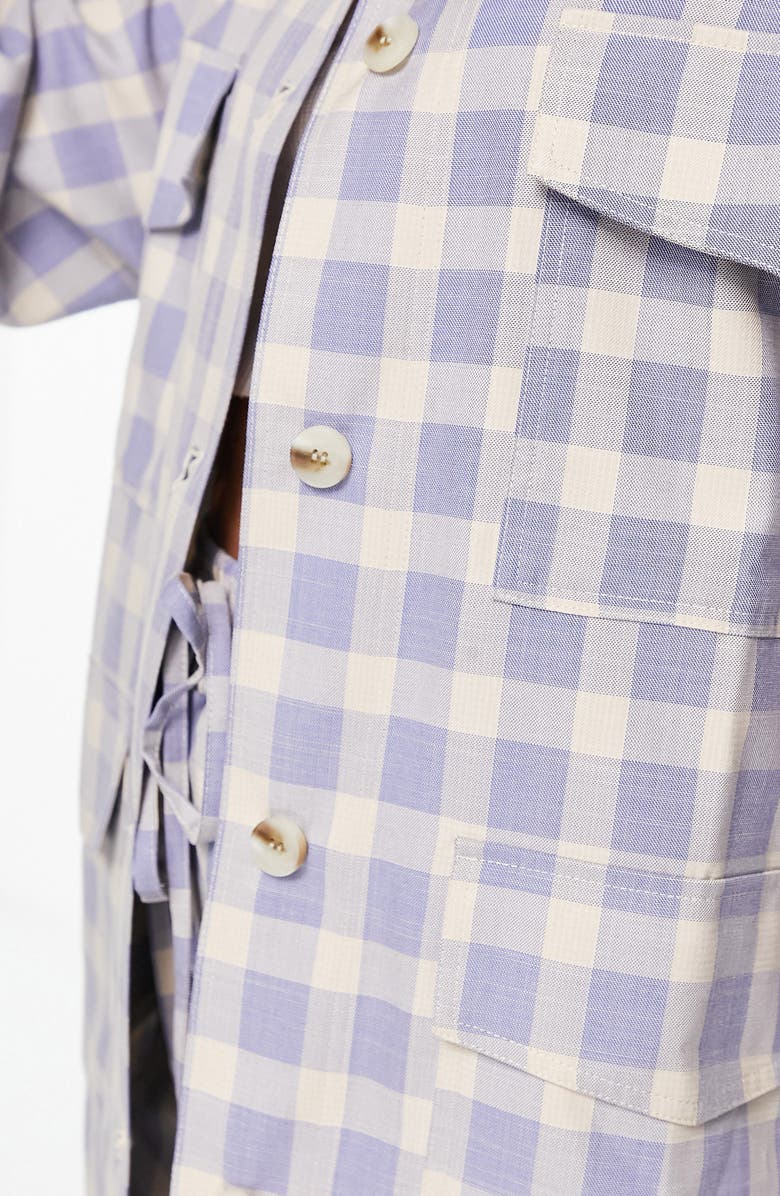 Topshop Check Print Oversize Shacket | Nordstromrack