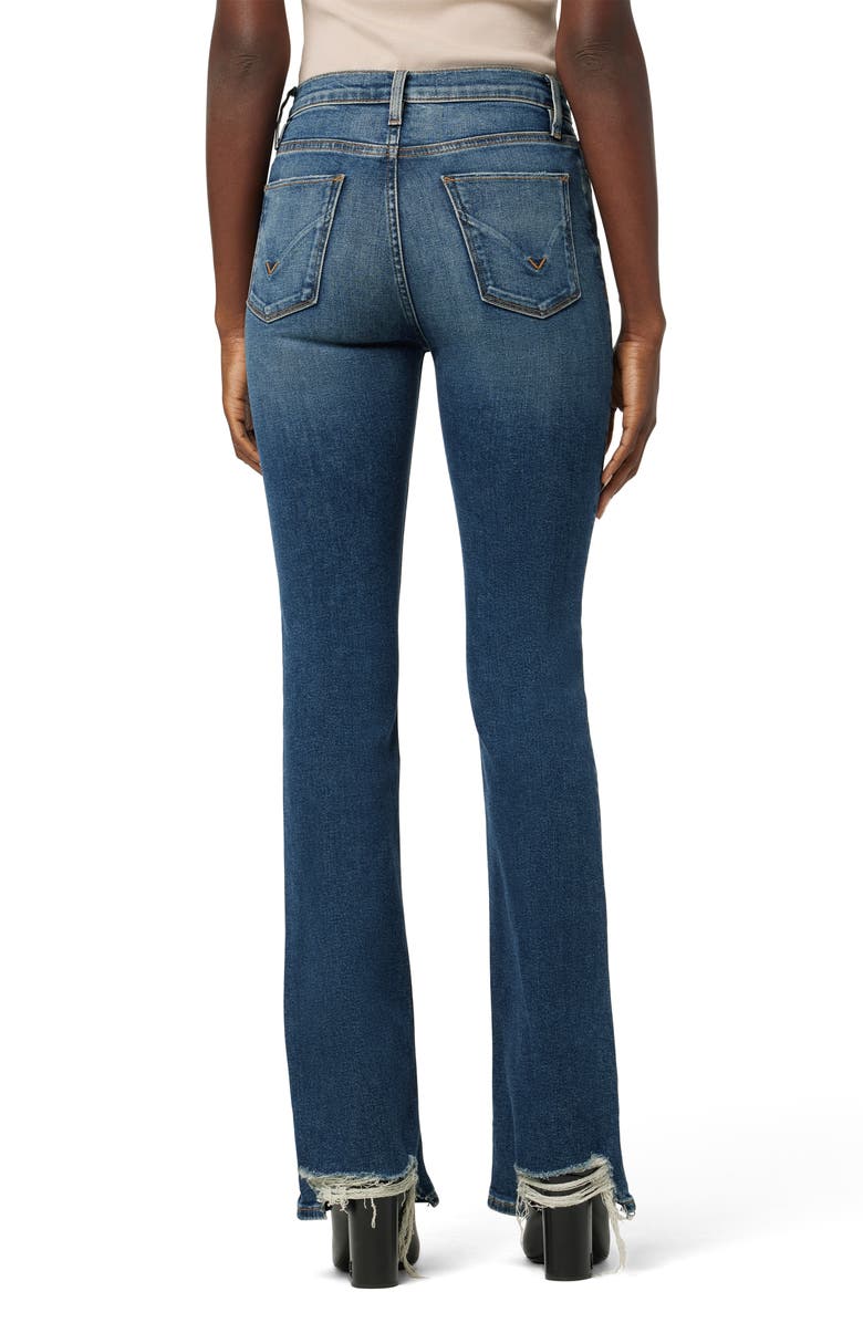 Hudson Jeans Barbara High Waist Ripped Step Hem Bootcut Jeans ...