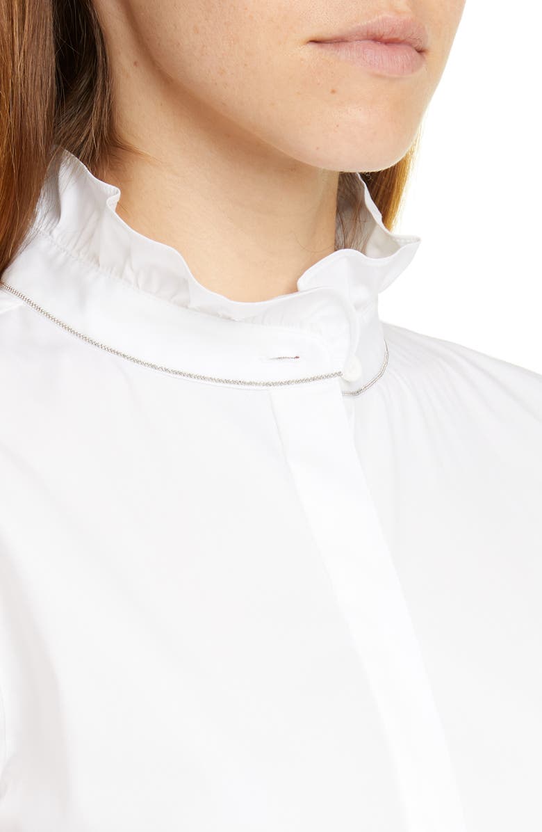 Lafayette 148 New York Kelly Ruffle Trim Blouse | Nordstromrack