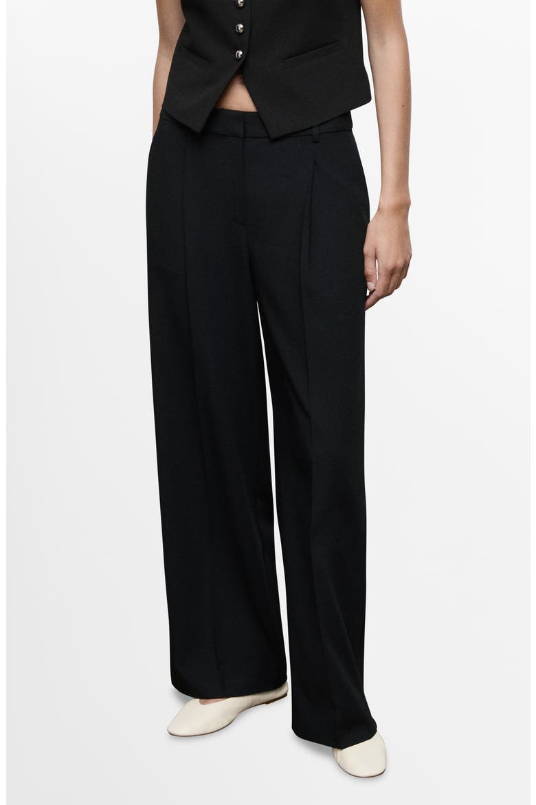 MANGO Pleated Wide Leg Pants (Women) | Nordstromrack