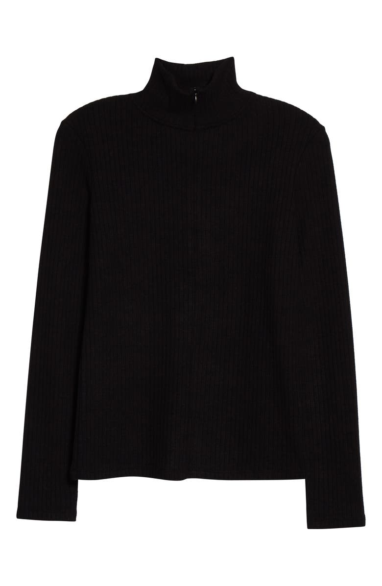 Vince Ribbed Quarter Zip Turtleneck Top | Nordstromrack