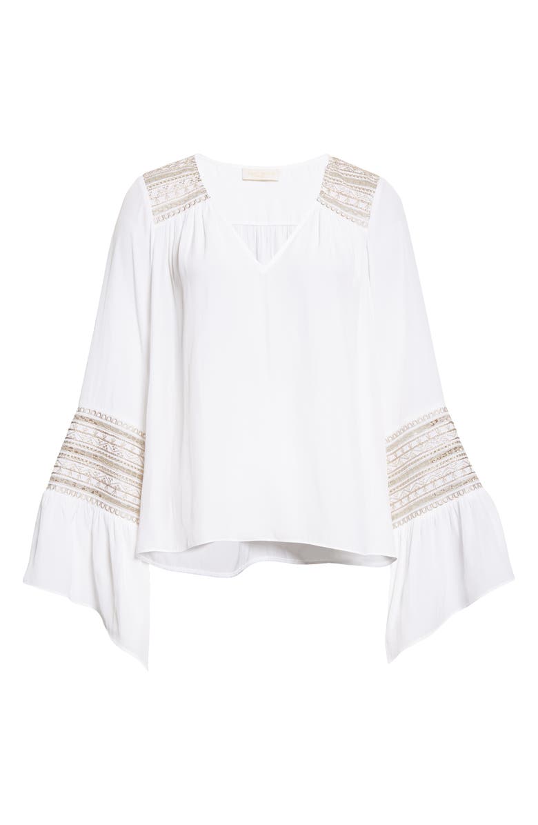 Ramy Brook Curtis Embroidered Bell Sleeve Top | Nordstromrack