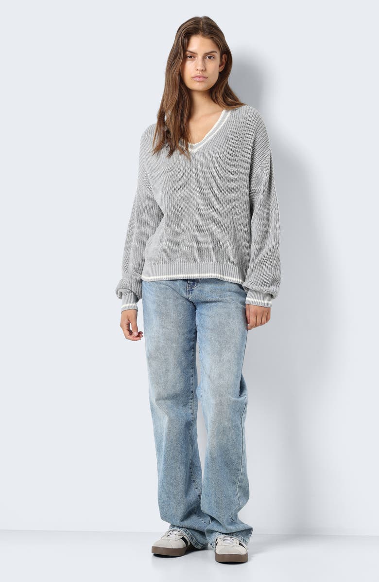 Noisy may Tenny Stripe V-Neck Sweater | Nordstromrack