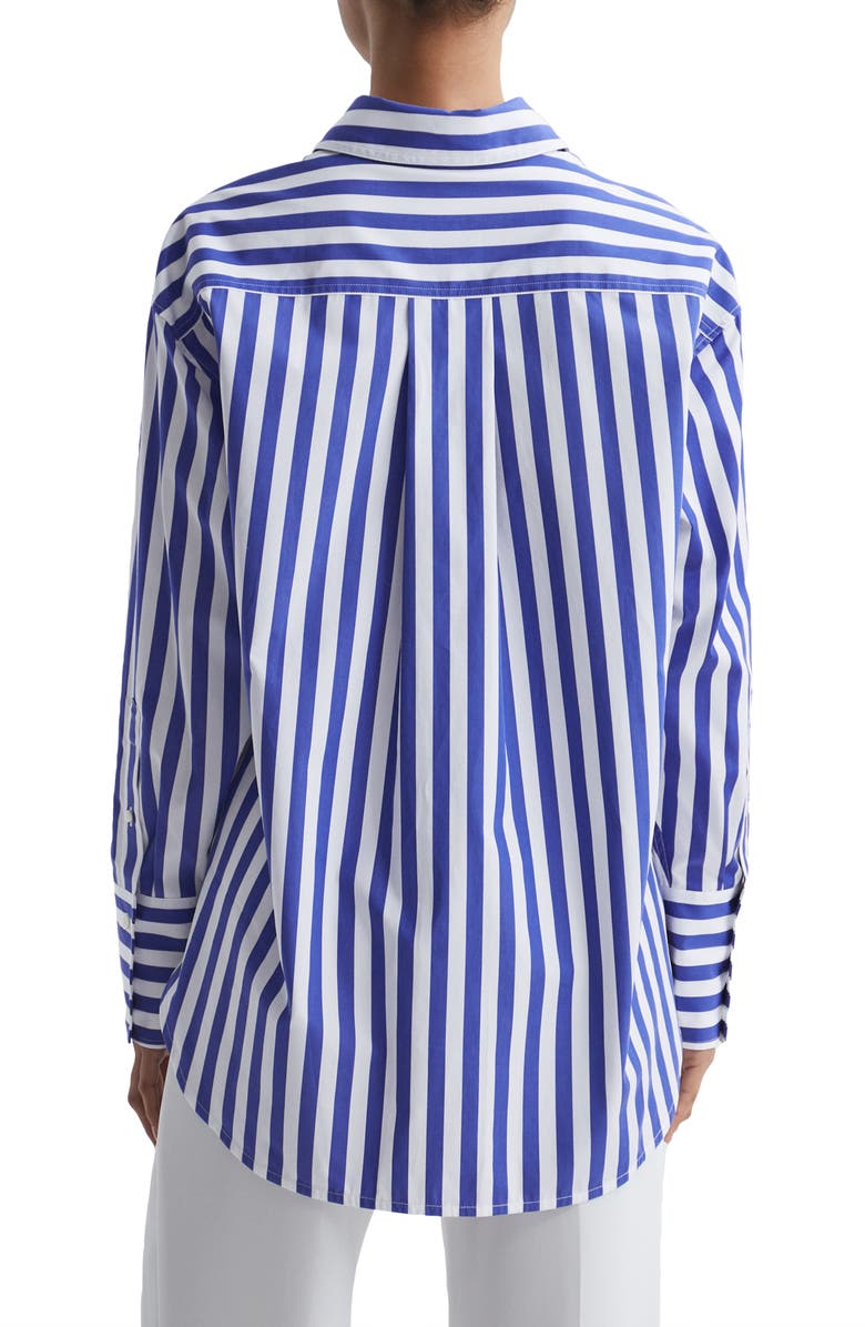 Reiss Emma Stripe Oversize Button-Up Shirt | Nordstromrack