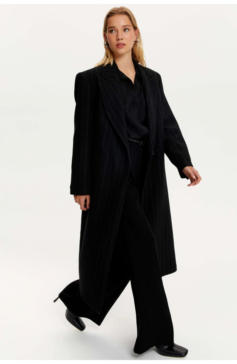 Nocturne Shoulder Pad Wool Blend Coat | Nordstrom
