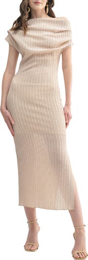 Lush Asymmetric Off the Shoulder Knit Body-Con Dress | Nordstromrack