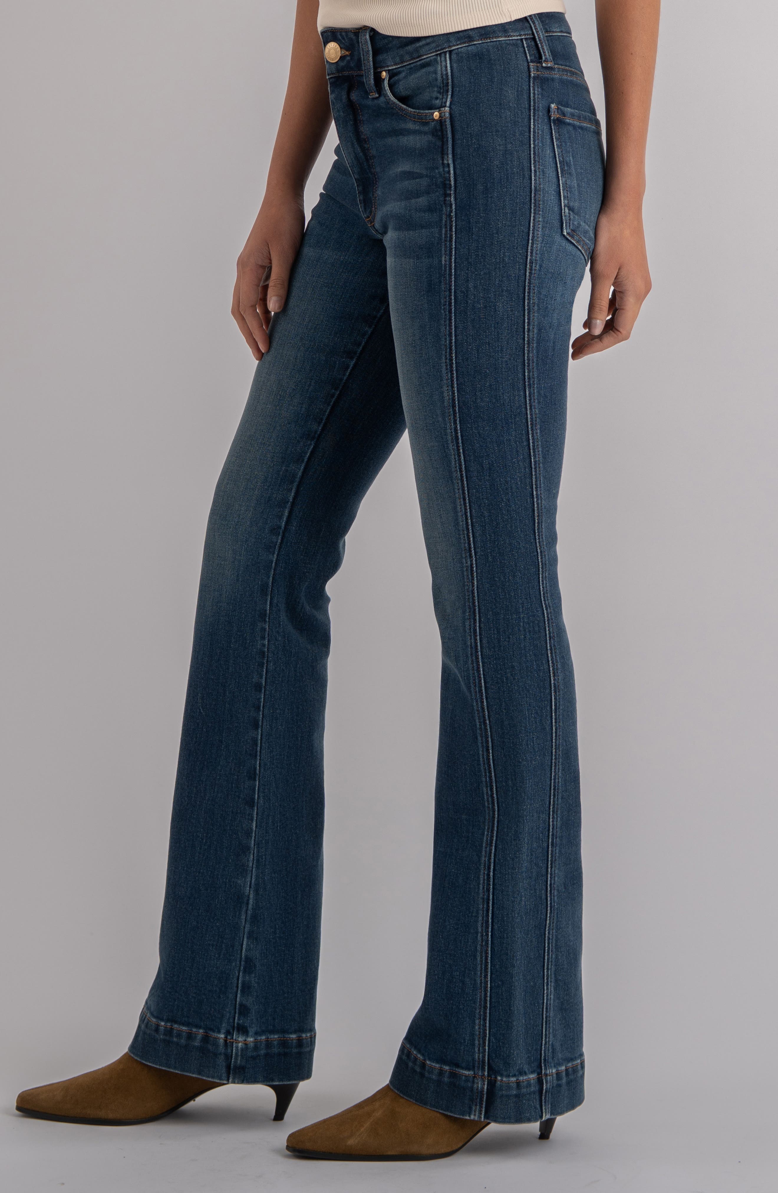 KUT from the Kloth Natalie Side Panel High Rise Bootcut Jeans | Nordstrom