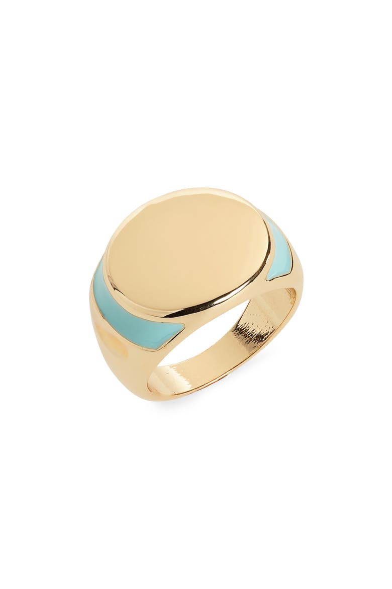 Enamel Edge Signet Ring (Women) | Nordstromrack