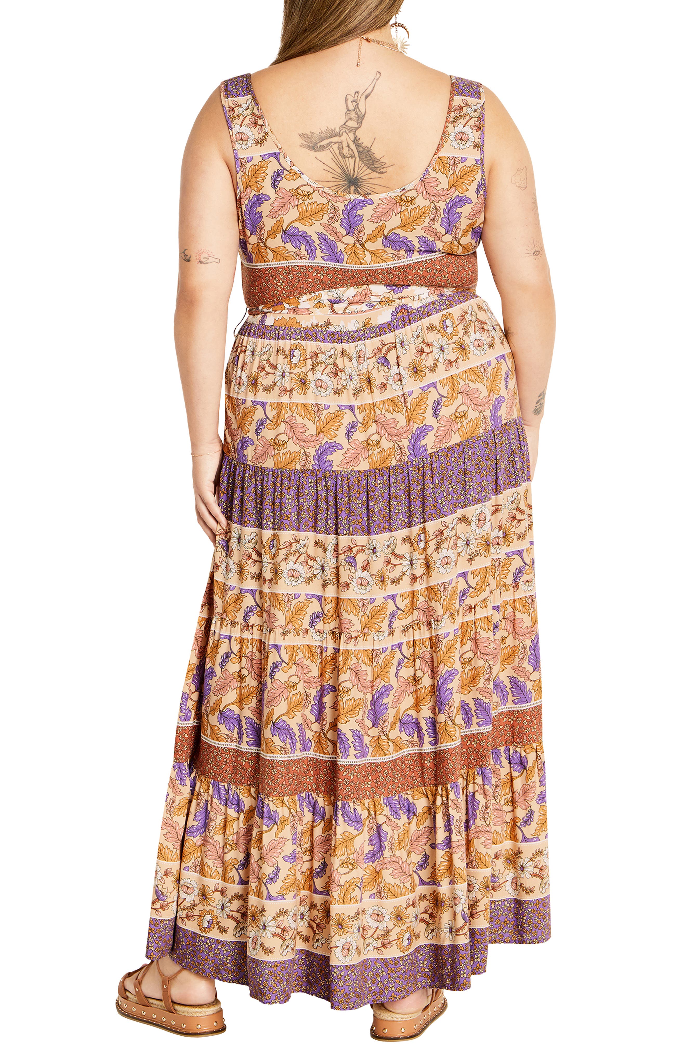 City Chic Sasha Mix Print Sundress (Women) | Nordstrom