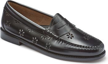G.H.BASS Whitney Flower Cutout Leather Penny Loafer (Women) | Nordstromrack