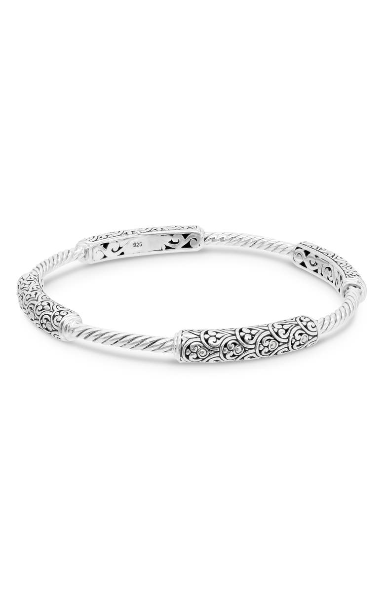 DEVATA Sterling Silver Dragon Skin Twisted Bangle Bracelet | Nordstromrack