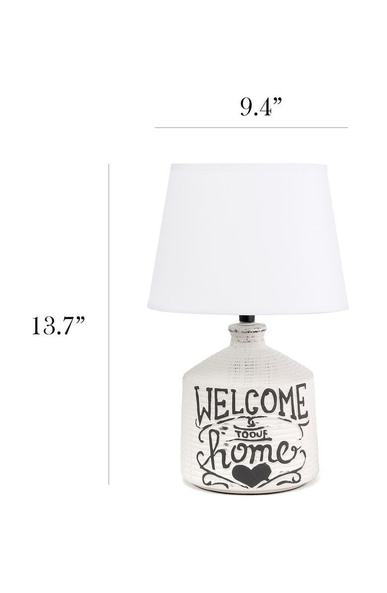 LALIA HOME Simple Designs Welcome Home Rustic Ceramic Farmhouse Foyer ...