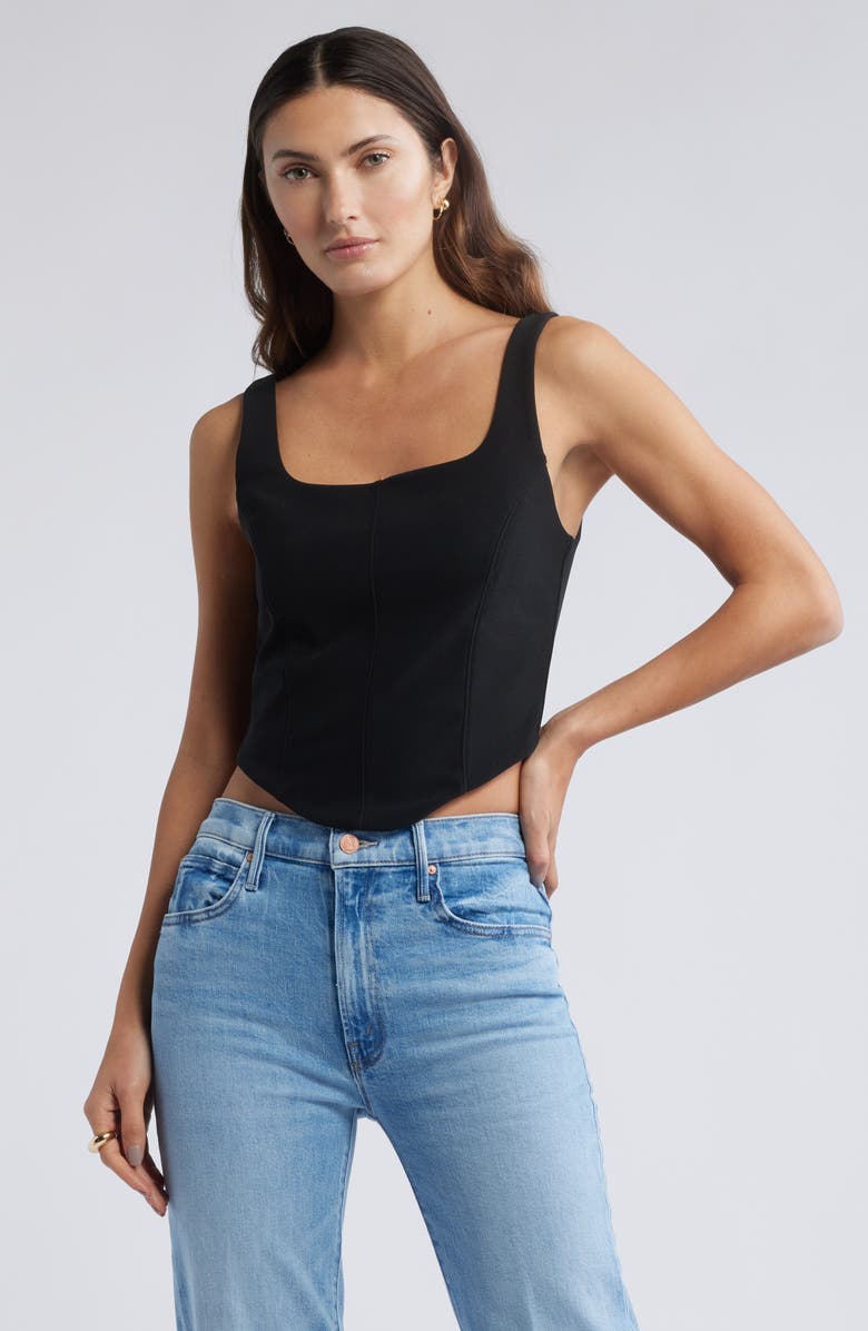 Open Edit Crepe Corset Top | Nordstromrack