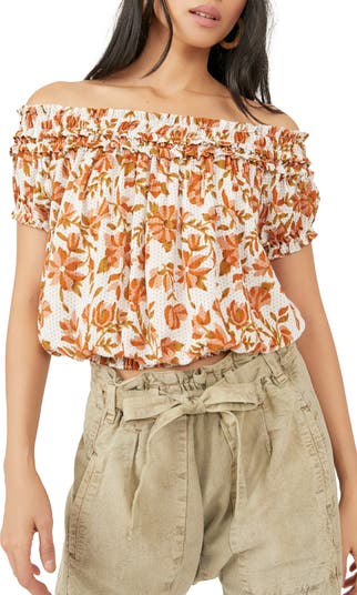 Free People Suki Floral Off the Shoulder Top | Nordstrom