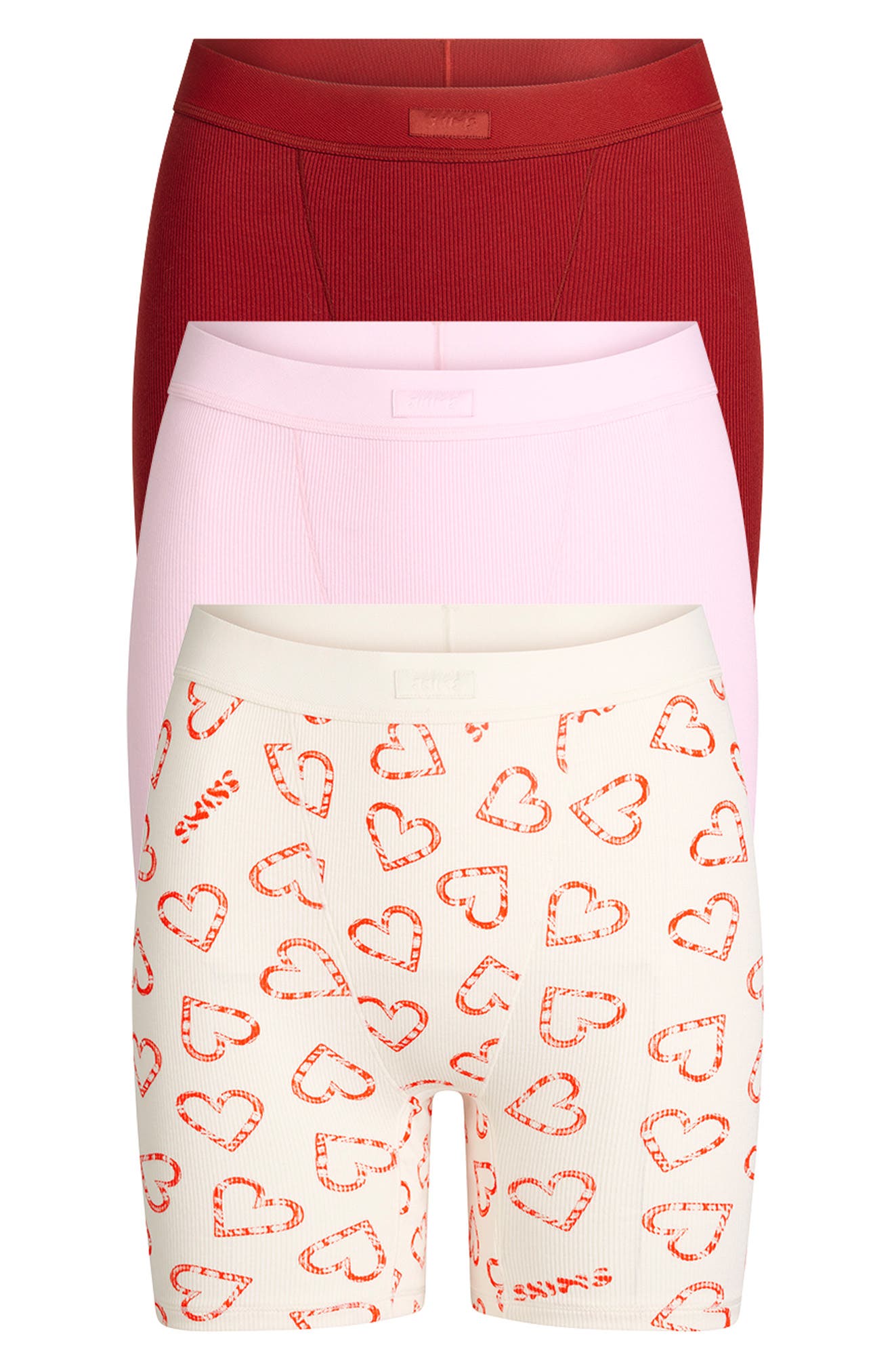 SKIMS 3-Pack Cotton Rib Boxers | Nordstrom