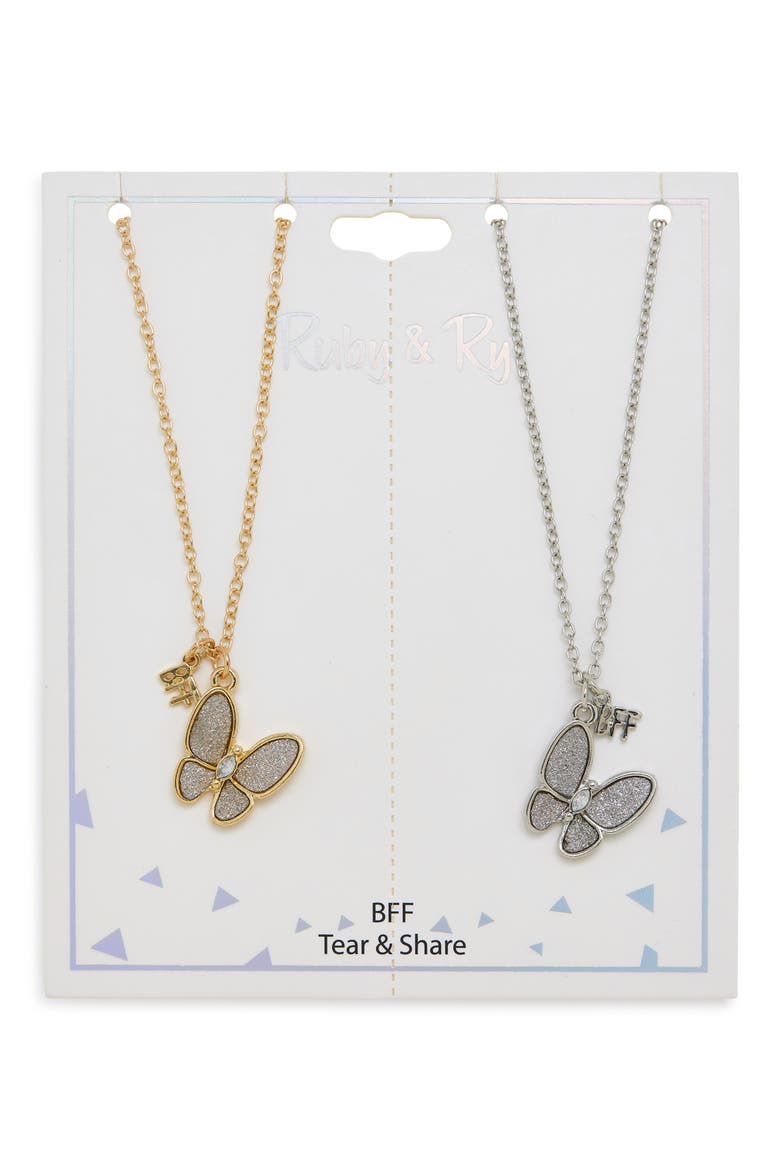Kids' 2-Pack BFF Butterfly Necklaces (Women) | Nordstromrack