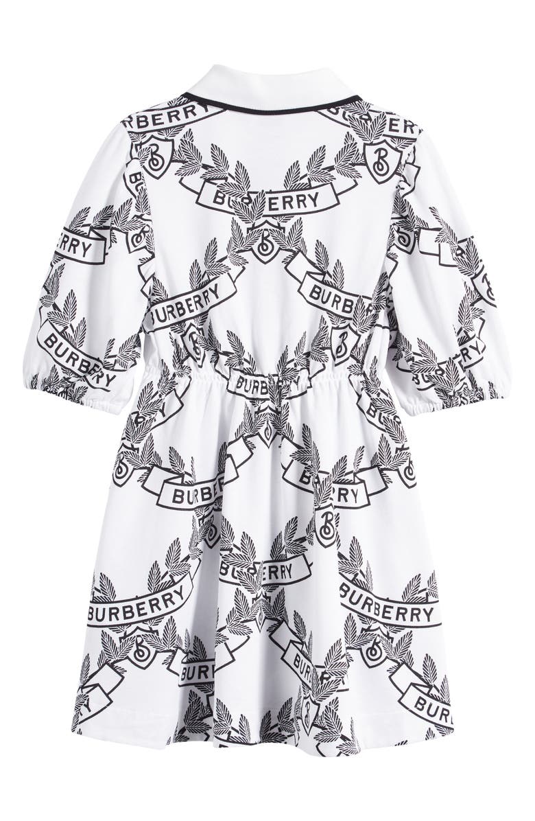 Burberry Kids' Alesea Cedar Crest Print Cotton Piqué Dress | Nordstrom