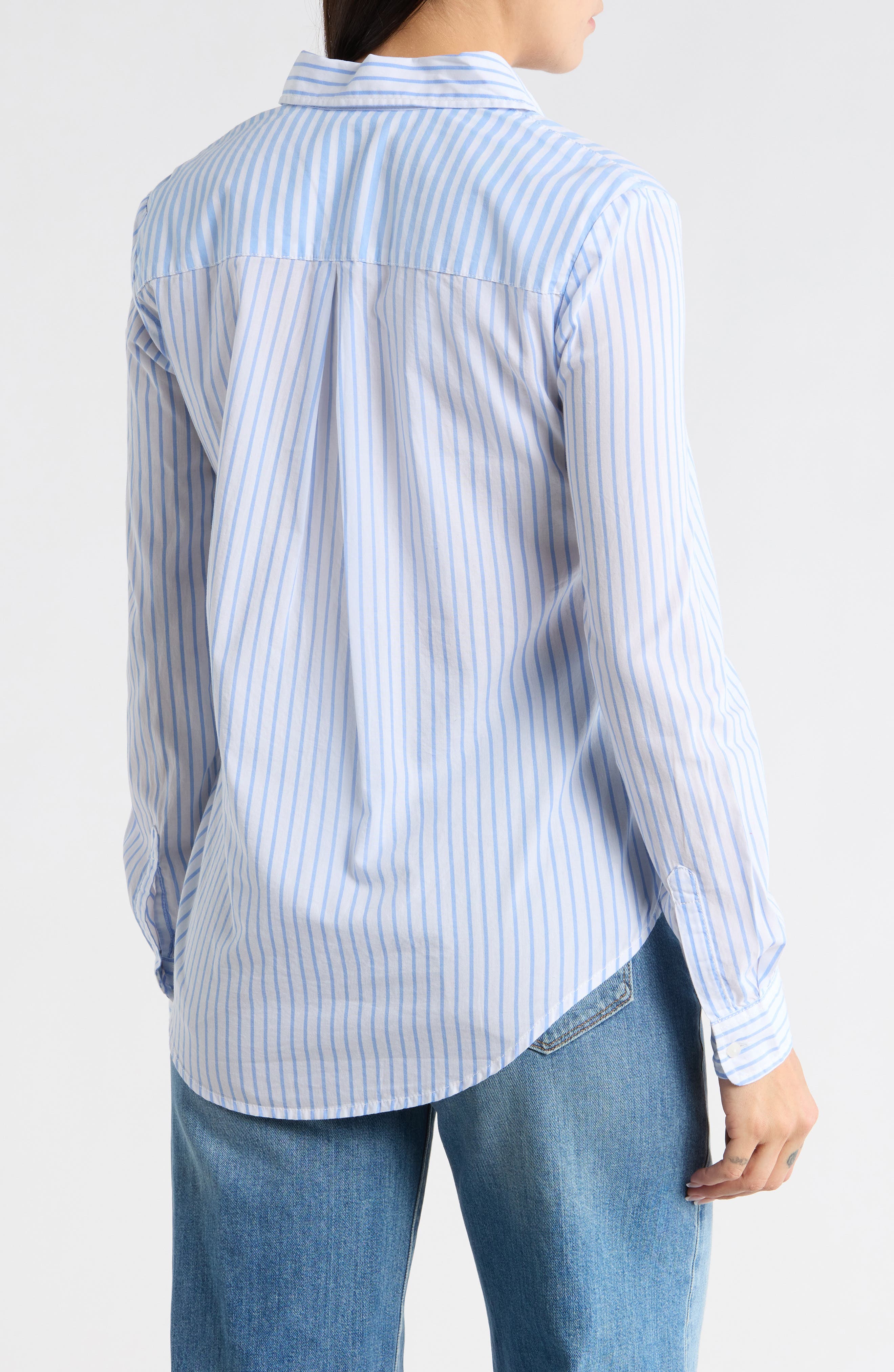 Desigual Newsprint Stripe Button-Up Shirt | Nordstromrack