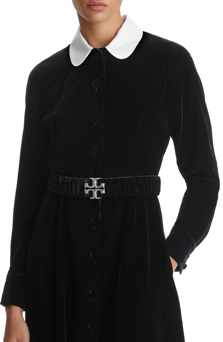 Tory Burch Eleanor Ruched Velvet Belt | Nordstrom