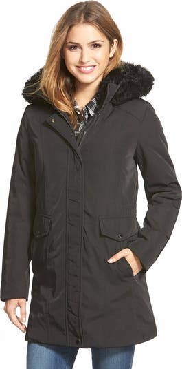 Marc New York 'Delaney' Faux Fur Trim A-Line Parka | Nordstrom