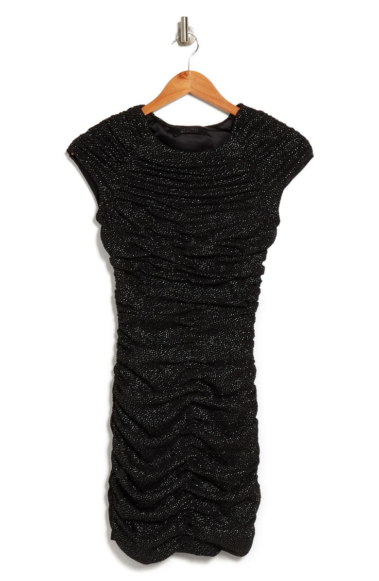 AllSaints Riff Cap Sleeve Metallic Dot Print Dress | Nordstromrack