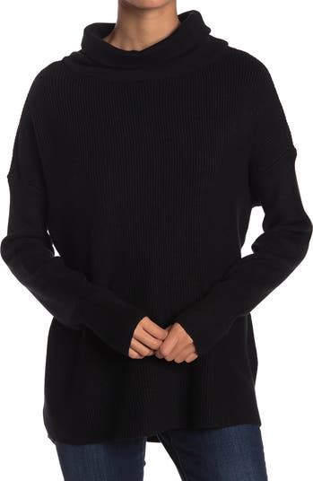 DEVOTION BY CYRUS Cowlneck Ribbed Tunic Sweater | Nordstromrack