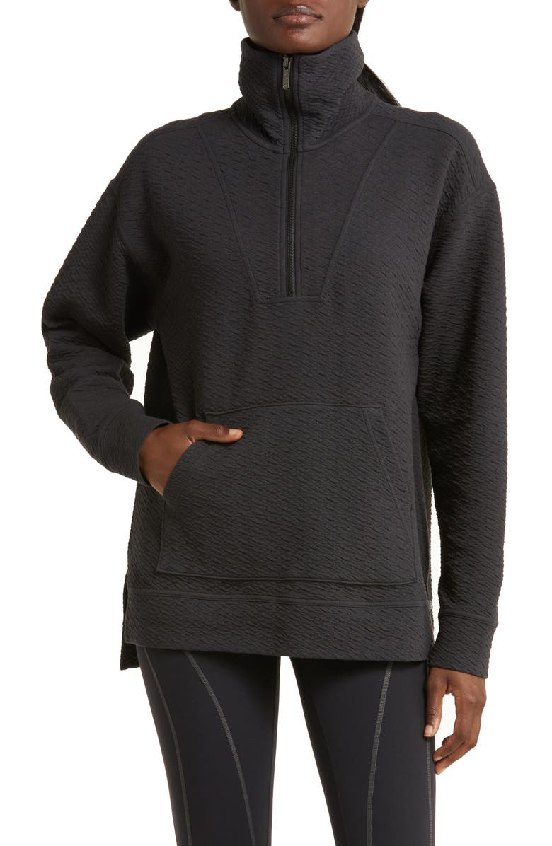 Zella Oversize Textured Half Zip Sweatshirt | Nordstromrack