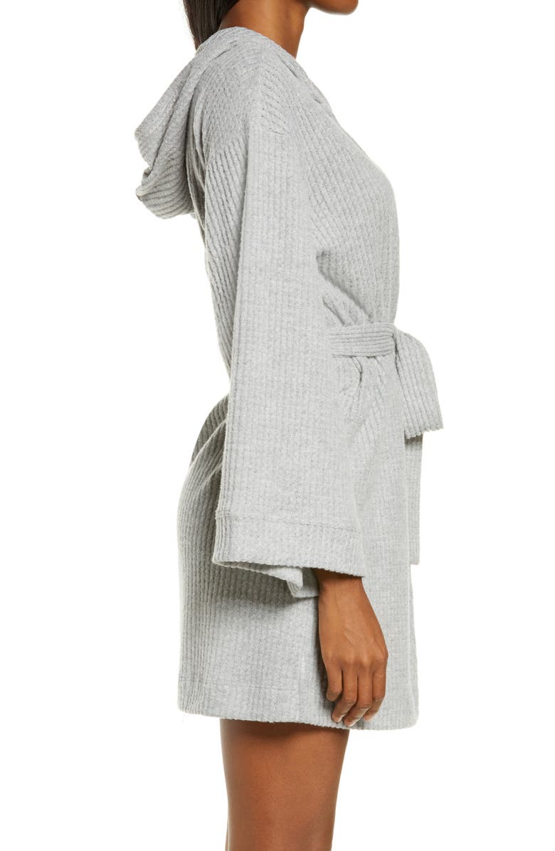 Socialite Waffle Knit Hooded Short Robe | Nordstromrack