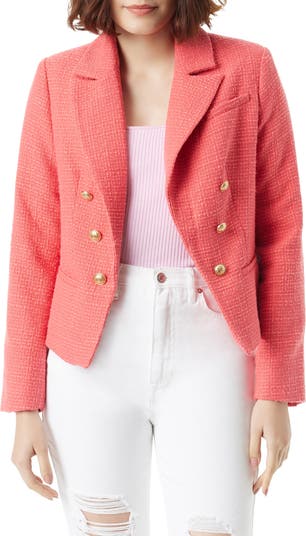 Sam Edelman Cheryl Double Breasted Crop Tweed Blazer | Nordstrom
