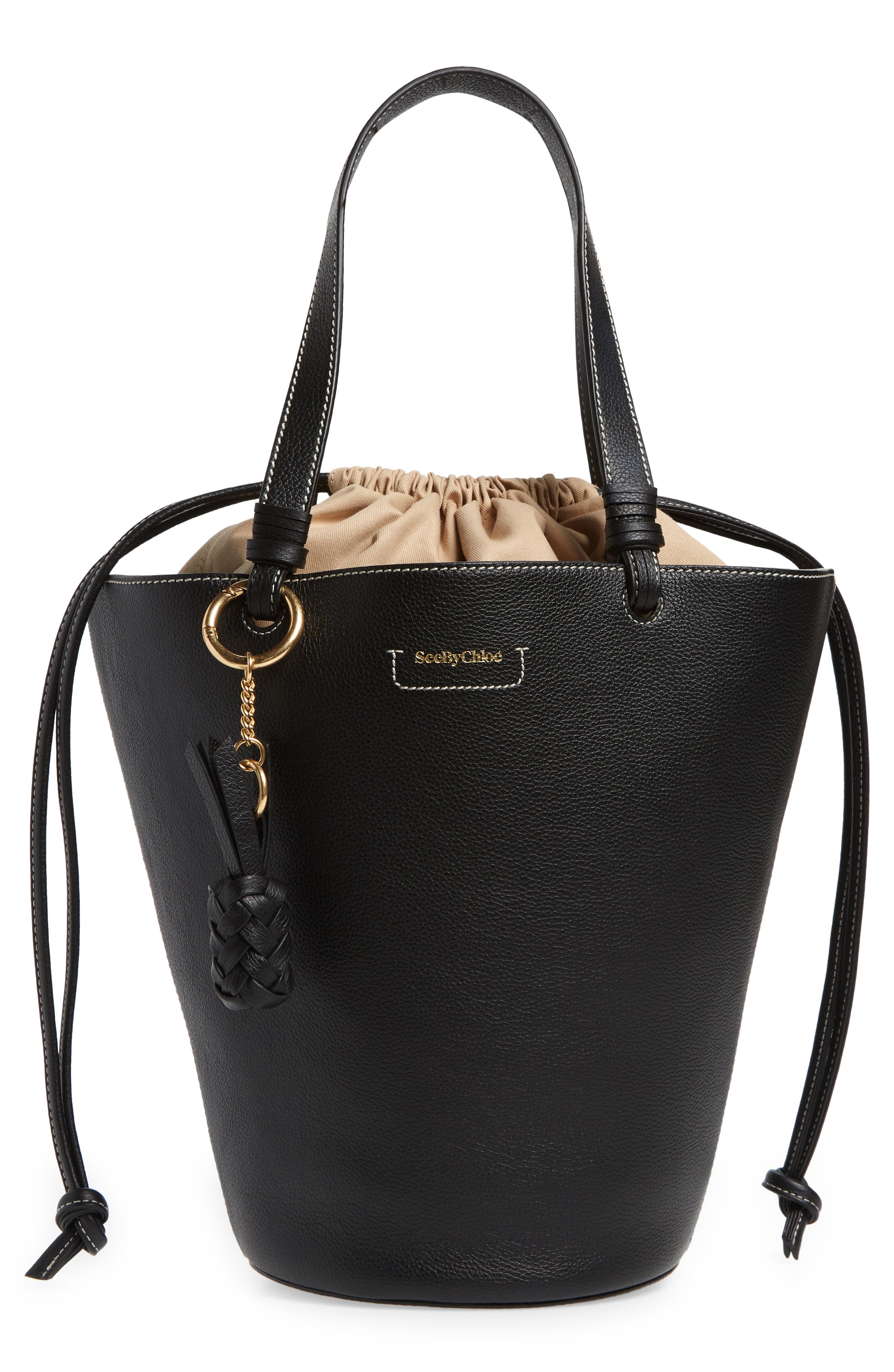 See by Chloé Cecilia Leather Drawstring Tote | Nordstromrack