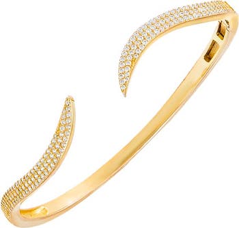 BY ADINA EDEN Pave Wave Claw Bangle Bracelet | Nordstrom