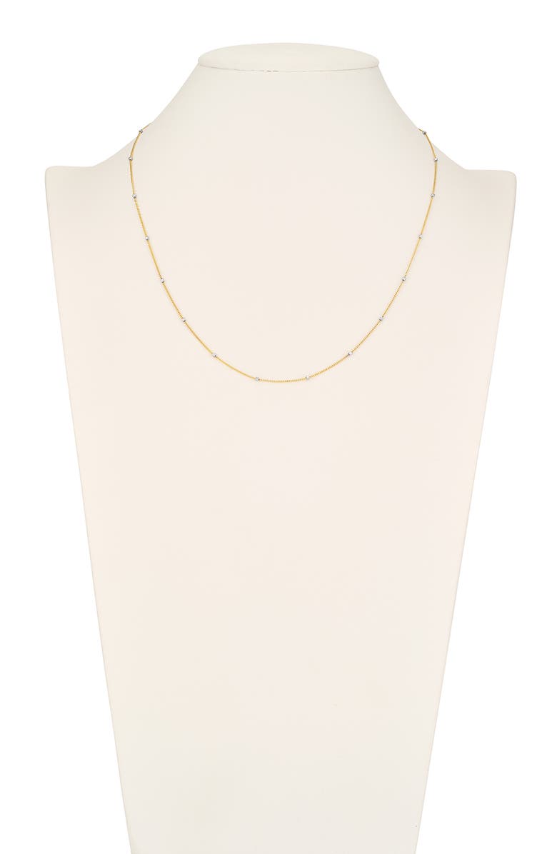 HAWLEY ST Two-Tone Cube Station Saturn Chain Necklace | Nordstromrack