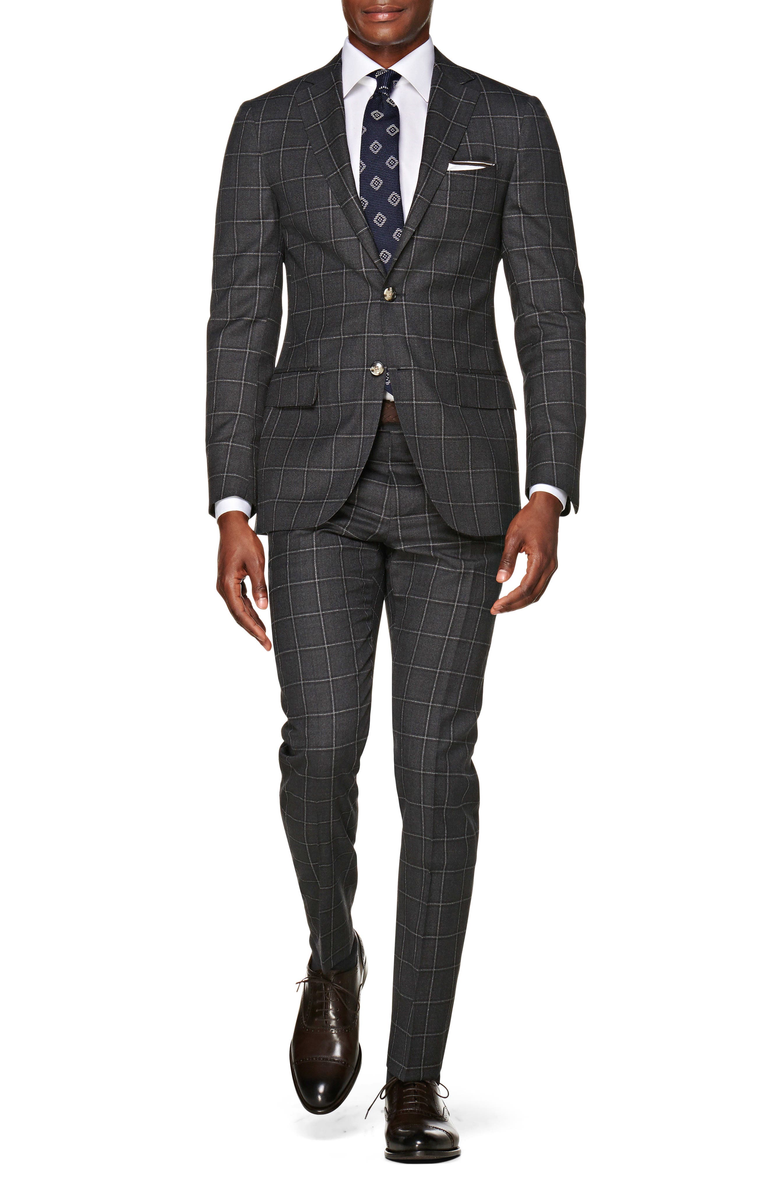 Suitsupply Sienna Regular Fit Windowpane Check Wool Suit | Nordstromrack