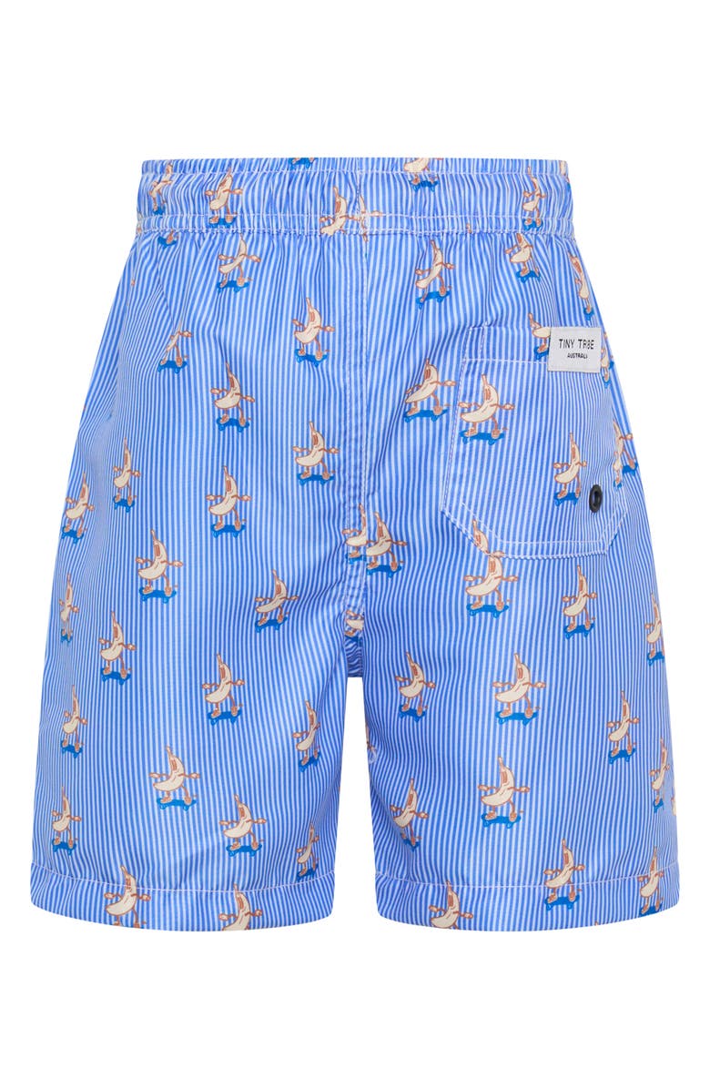 TINY TRIBE Kids' Banana Stripe Swim Trunks | Nordstromrack