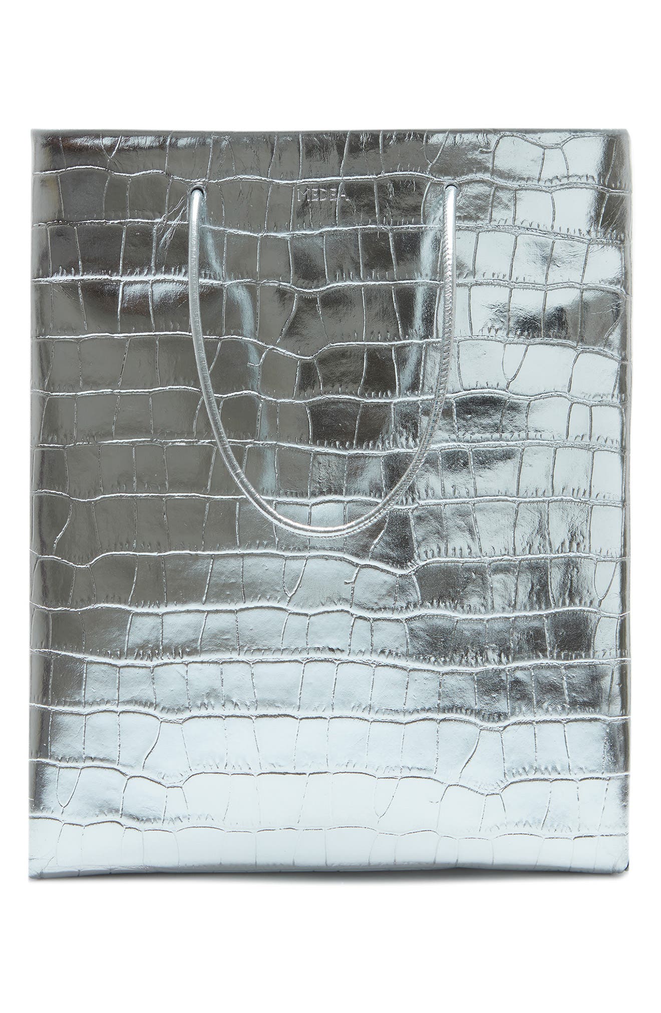 Medea Tall Busted Croc Embossed Leather Tote | Nordstrom