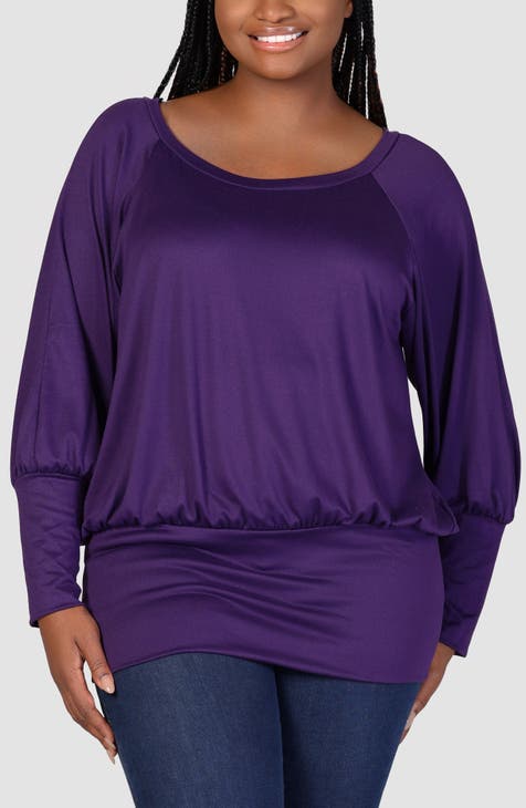 Purple plus size top store