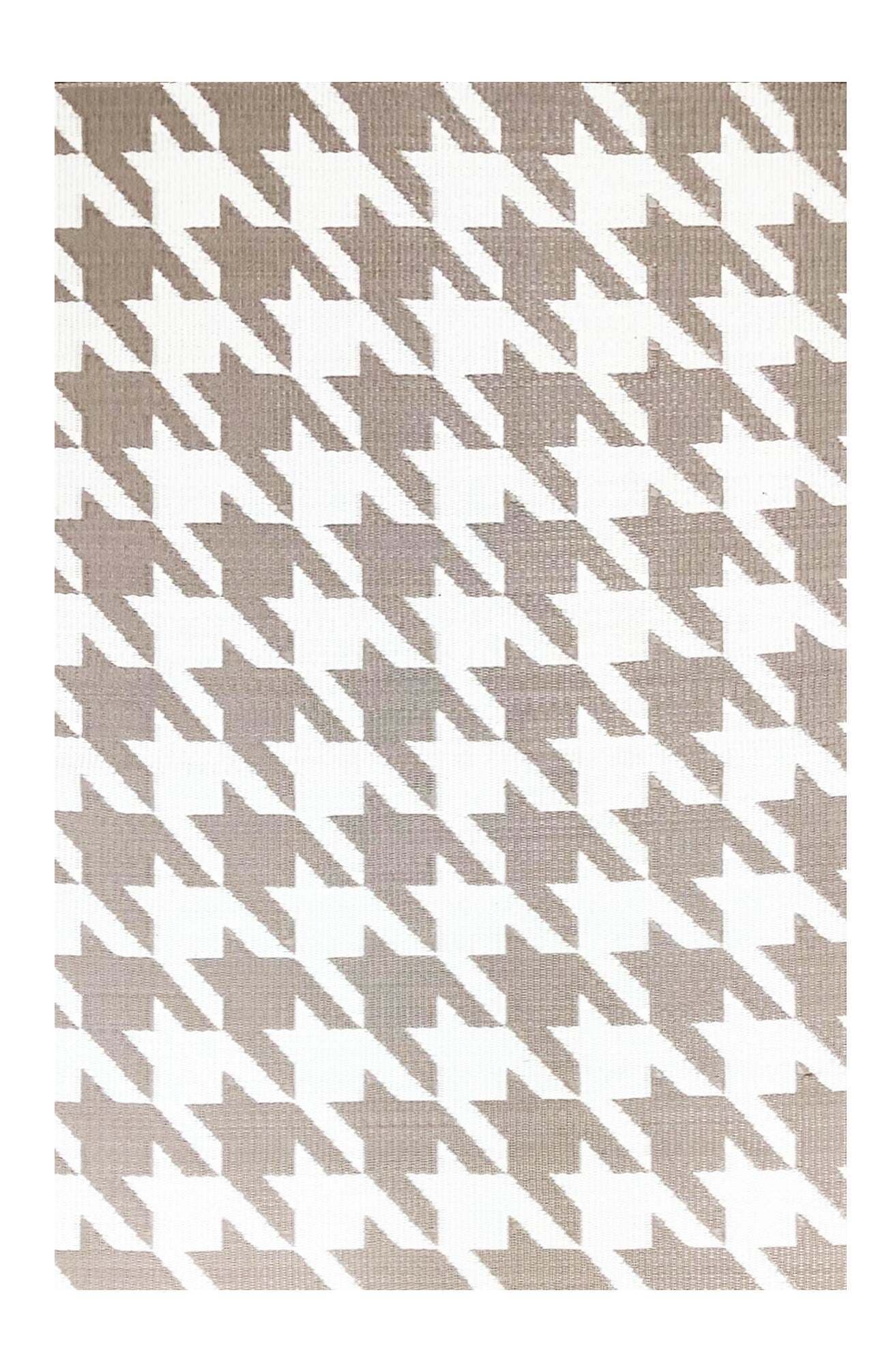 Mad Mats Houndstooth Sand & White Rug | Nordstrom
