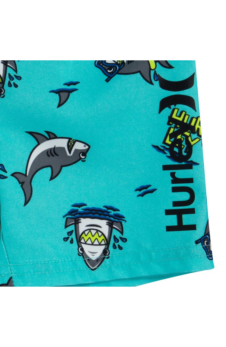 Hurley Shark UPF 50+ Rashguard T-Shirt & Board Shorts Set | Nordstromrack