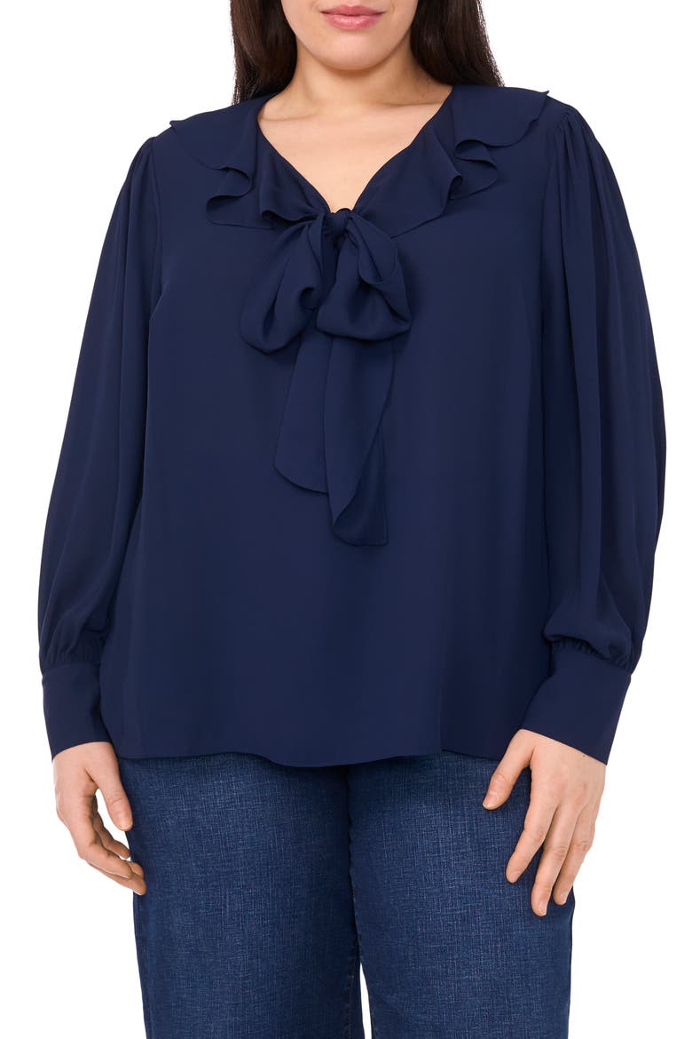 Ruffle Tie Neck Top (Women) | Nordstromrack