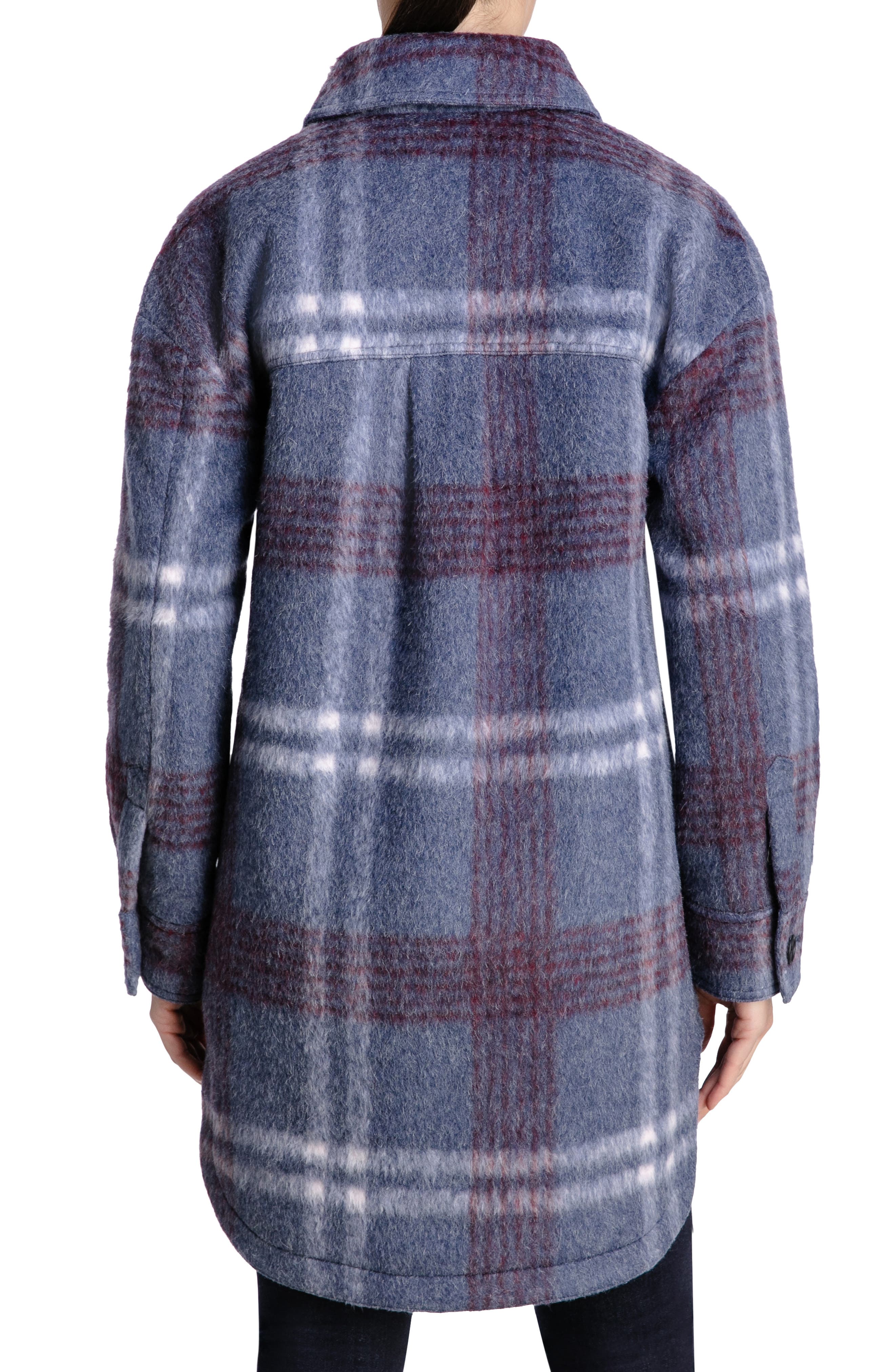 Lucky Brand Plaid Longline Shacket | Nordstromrack