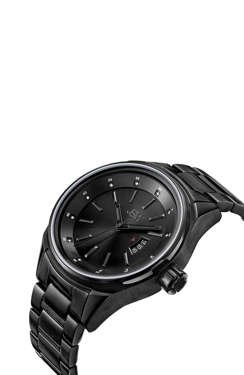 JBW The Rook Diamond Accent Japanese Quartz Bracelet Watch, 46mm - 0.12 ...