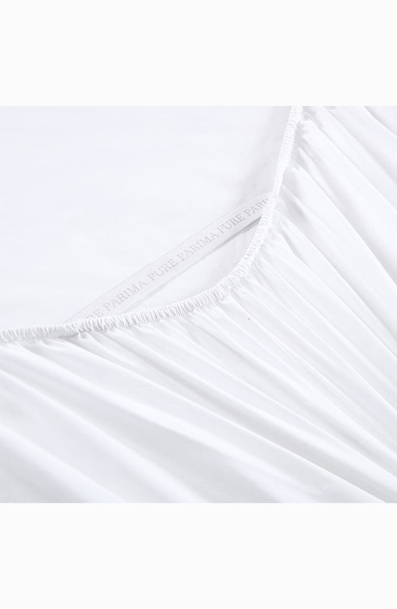 Pure Parima 500 Thread Count Egyptian Cotton Sateen Sateen Fitted Sheet ...
