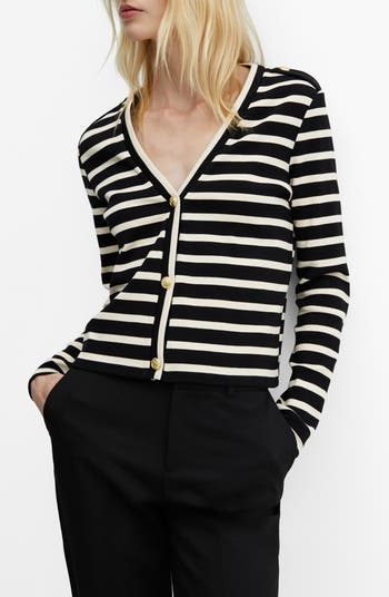 MANGO Stripe Cotton Cardigan | Nordstrom