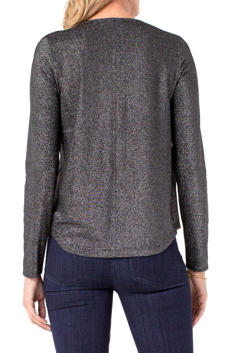 Liverpool Los Angeles V-Neck Metallic Knit Top | Nordstromrack