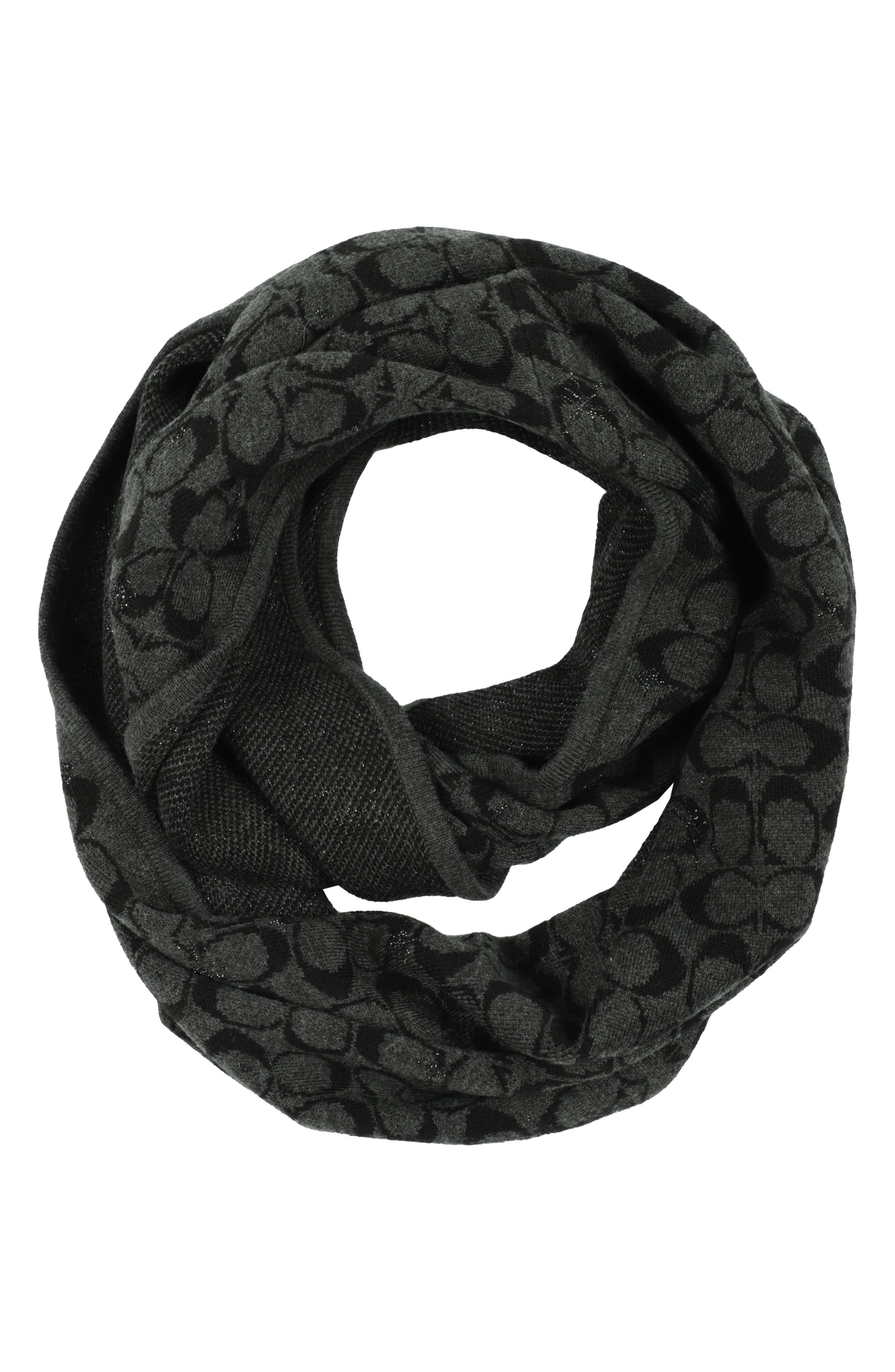 COACH Metallic Star Signature C-Logo Infinity Scarf | Nordstromrack